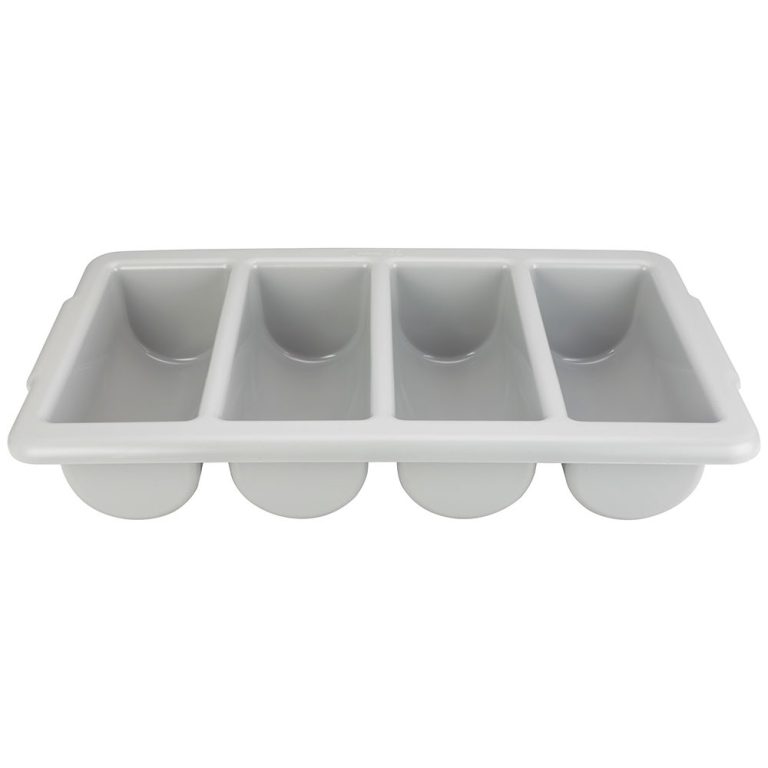 Winco ** Cutlery 4 Compartments Plastic Bin Grey, Each – CHEF's DEPOT