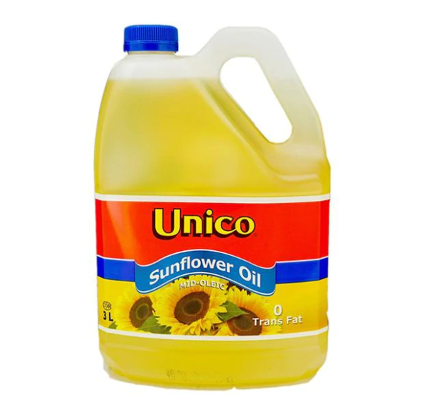 Unico ** Sunflower Oil, 3L – CHEF's DEPOT
