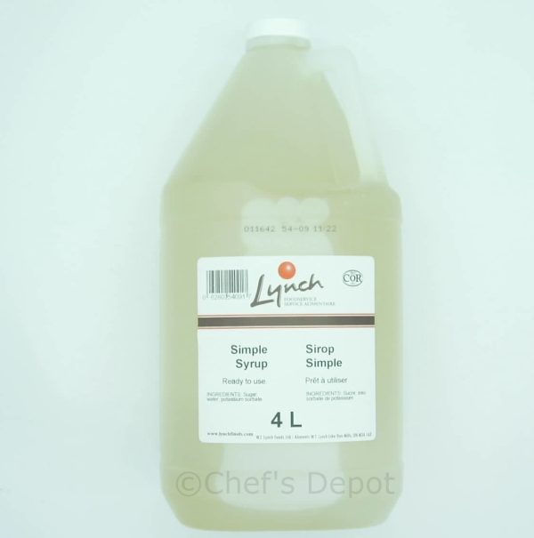 Lynch ** LY SIMPLE SYRUP -K, 4L – CHEF's DEPOT