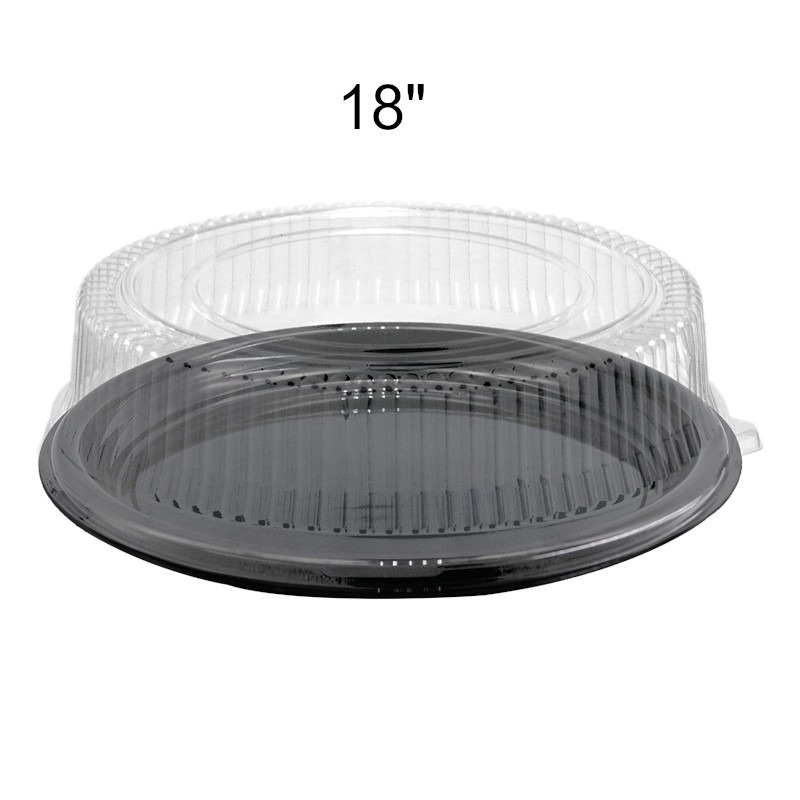 STi ** 18″ Round Catering Tray White Combo, 25 Sets/case – CHEF's DEPOT