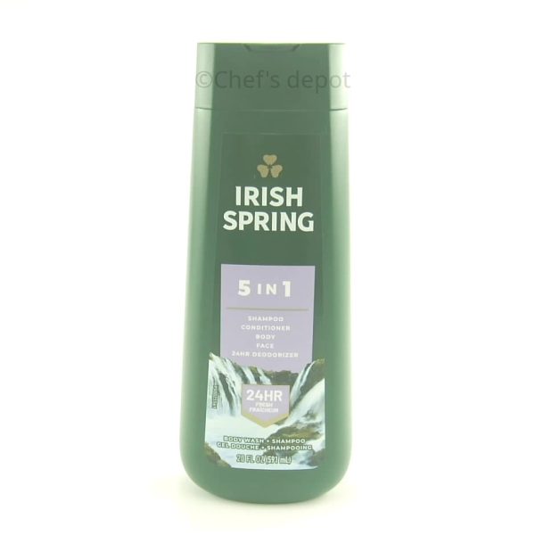 Irish Spring **5 In 1 Body Wash + Shampoo, 591mL – CHEF's DEPOT