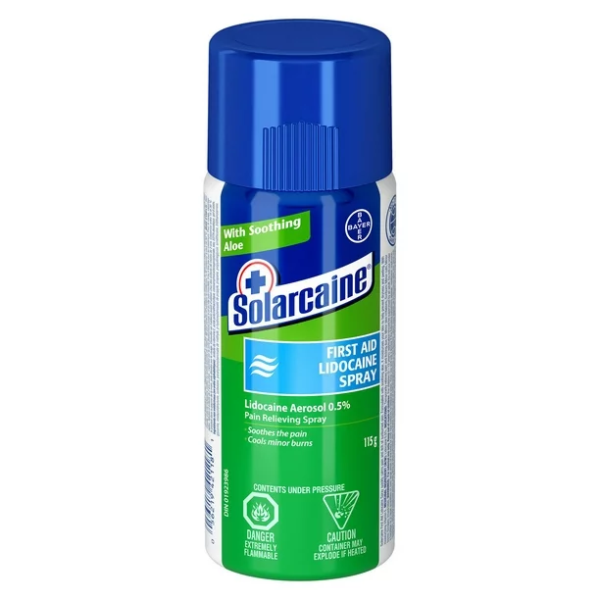 Solarcaine **Burn Pain Relief Lidocaine Spray 4%,113g – CHEF's DEPOT